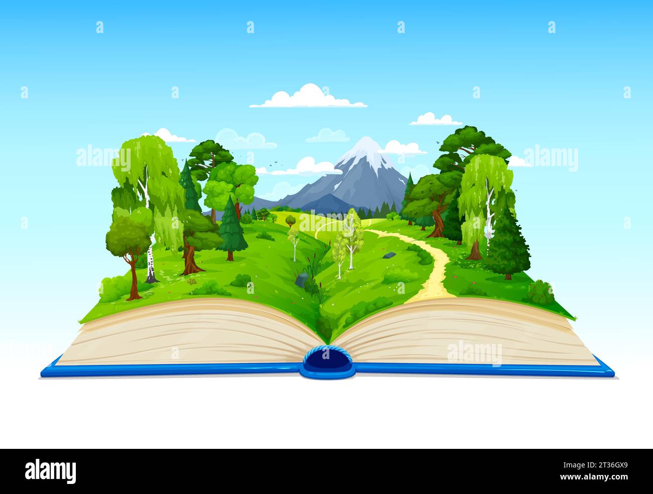 Green grass snow on road Stock Vector Images - Alamy