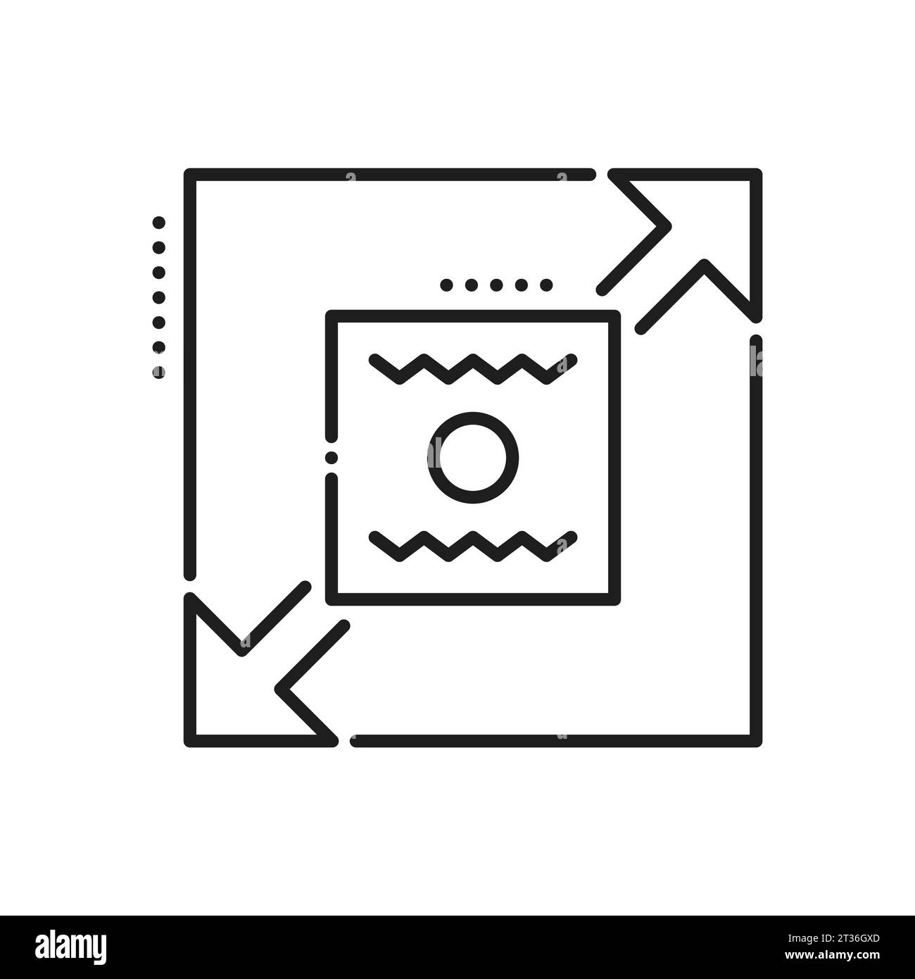 Arrow maximize expand resize zoom scale icon. Vector reduce, zoom and change, scaling, increase ...