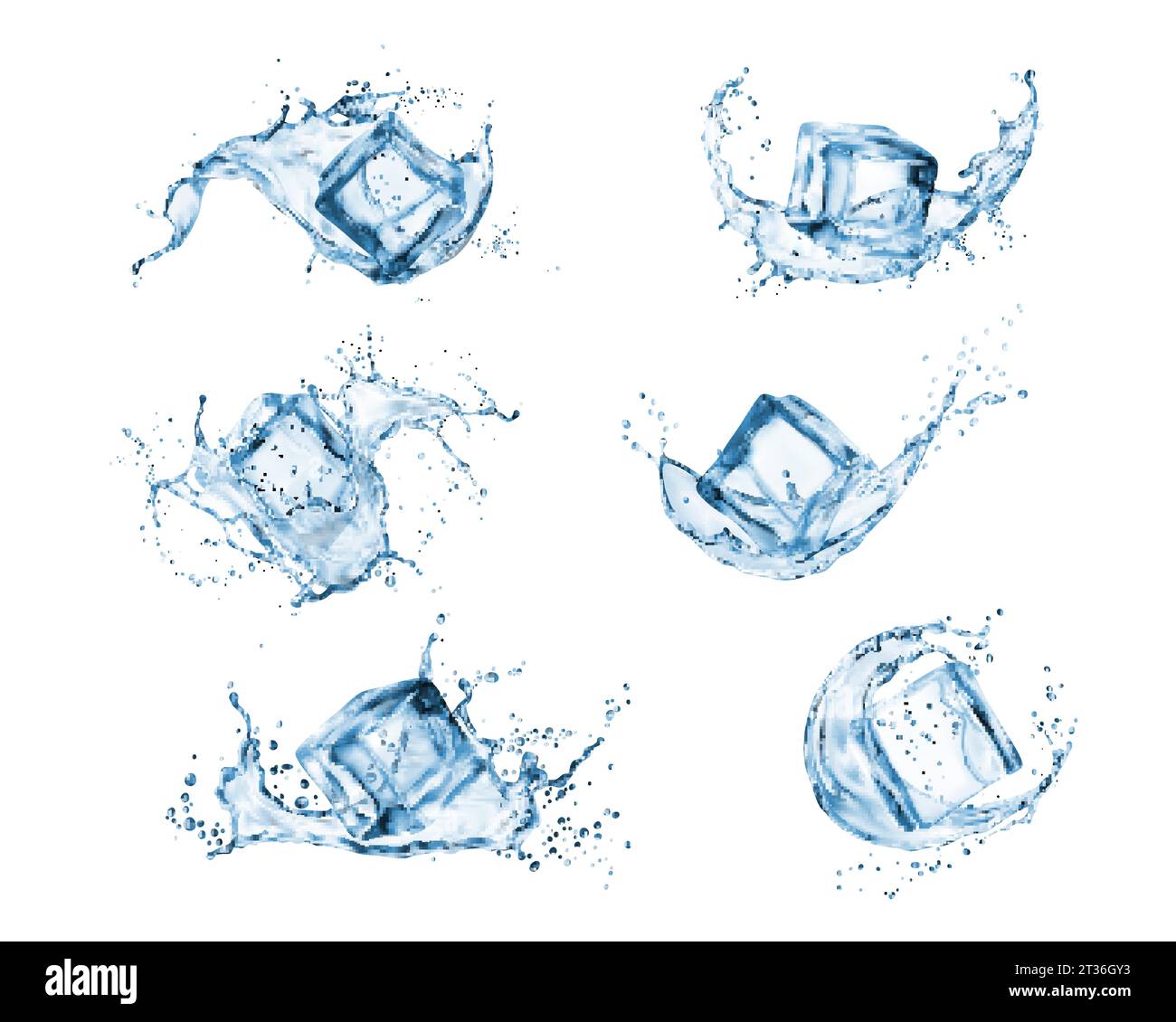 Lumps of frozen water Stock Vector Images - Alamy