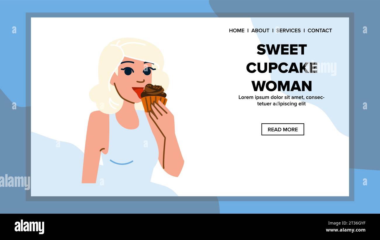 person sweet cupcake woman vector Stock Vector Image & Art - Alamy