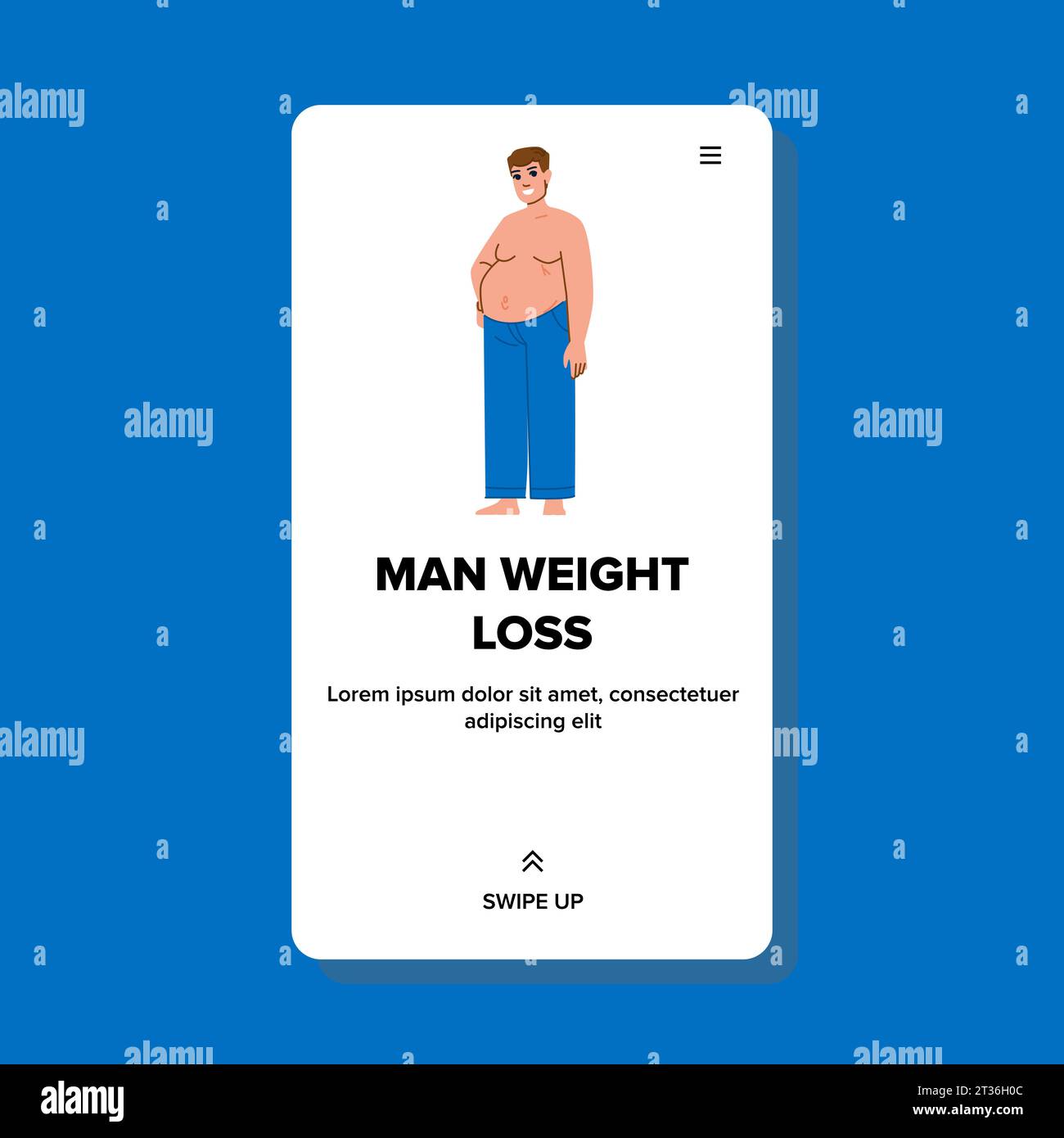 diet man weight loss vector Stock Vector Image & Art - Alamy