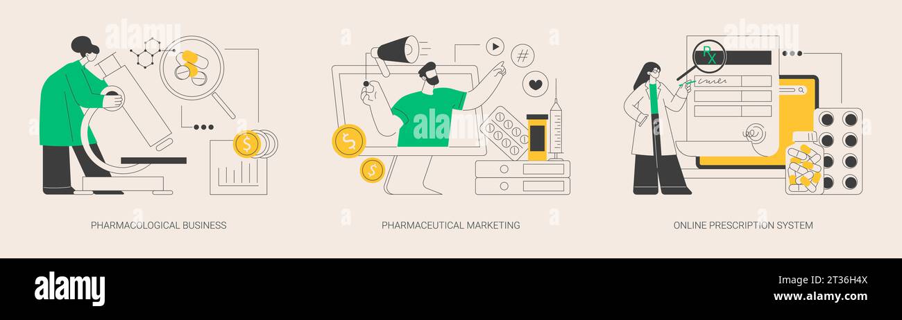 Pharmacy industry abstract concept vector illustrations Stock Vector ...