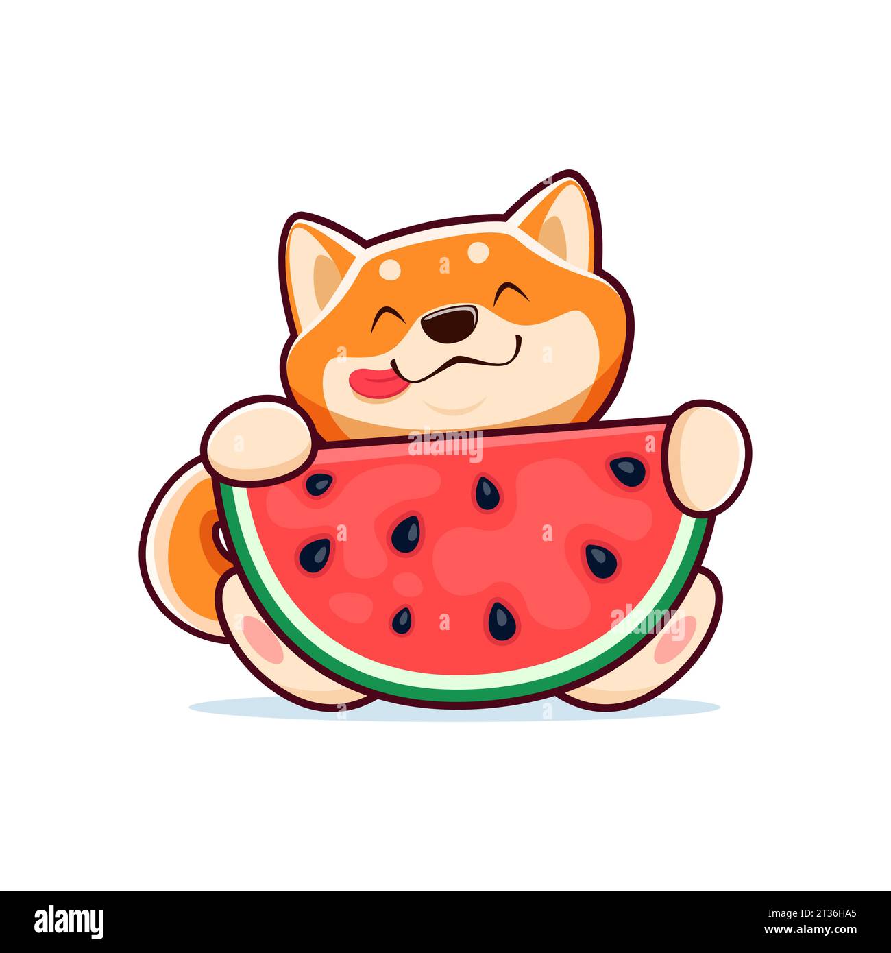 Kids eating watermelon cartoon hi-res stock photography and images - Alamy