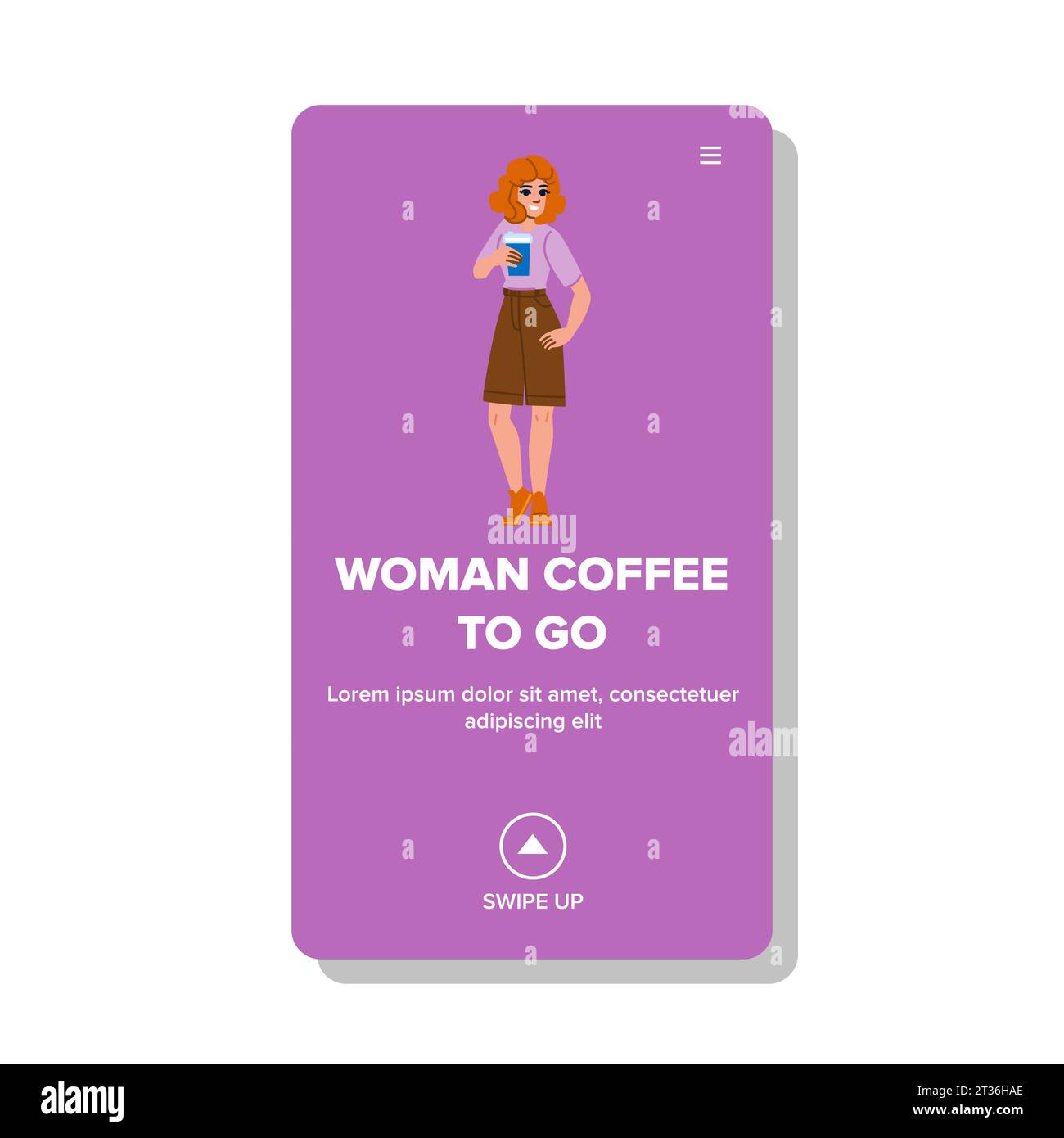 drink woman coffee to go vector Stock Vector Image & Art - Alamy