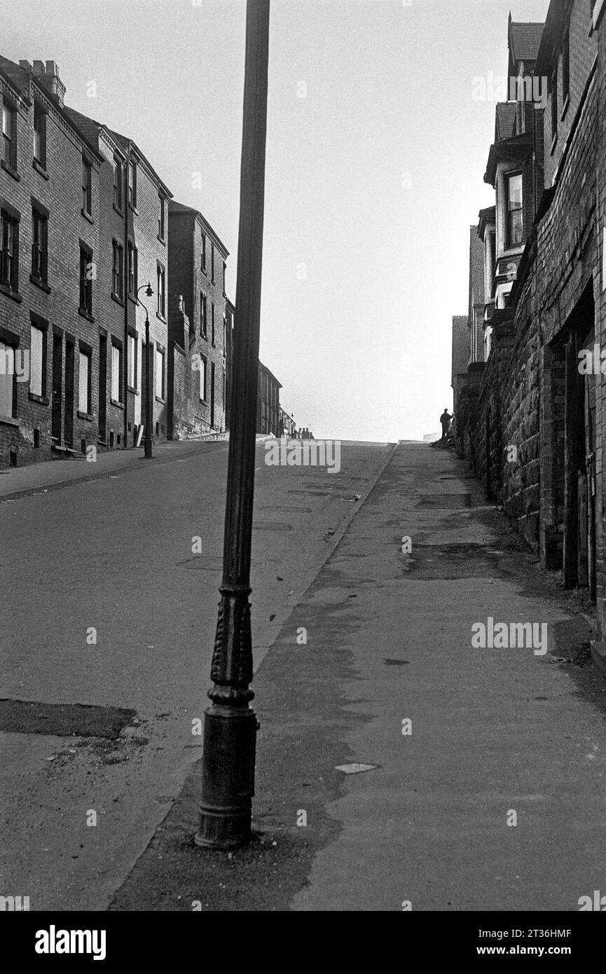 Looking up Pym Street from St Anns Well Road with derelict houses ...