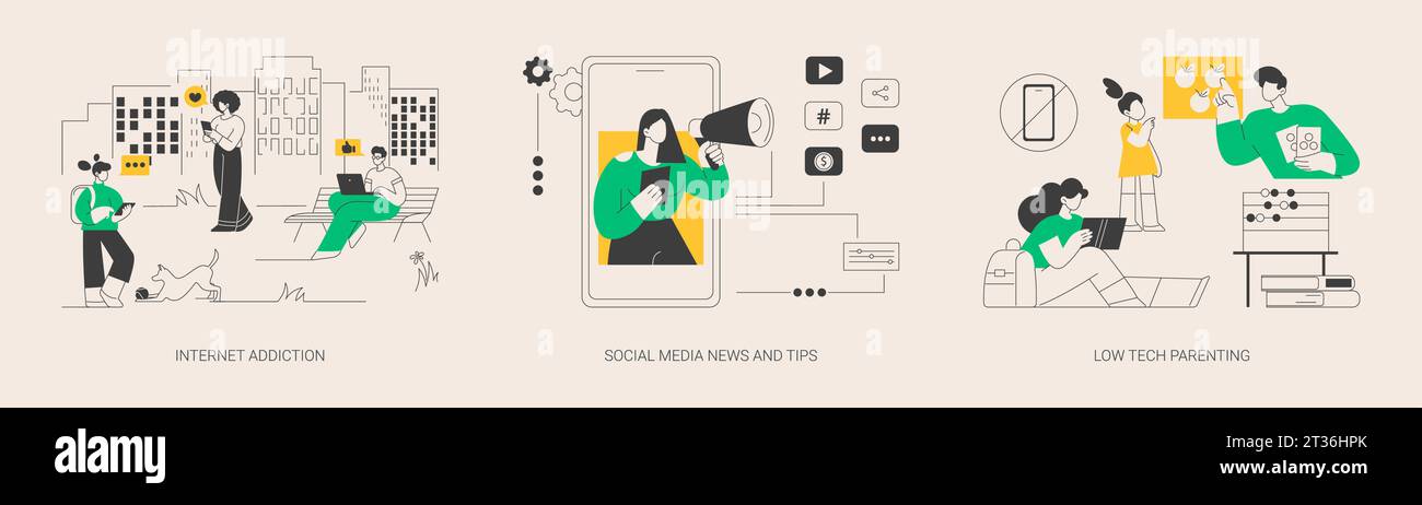 Living online abstract concept vector illustrations Stock Vector Image ...