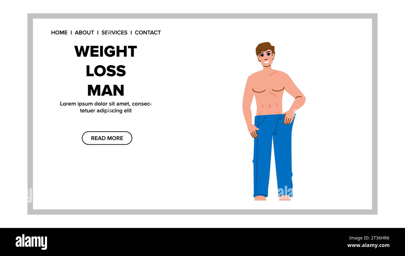 health weight loss man vector Stock Vector Image & Art - Alamy