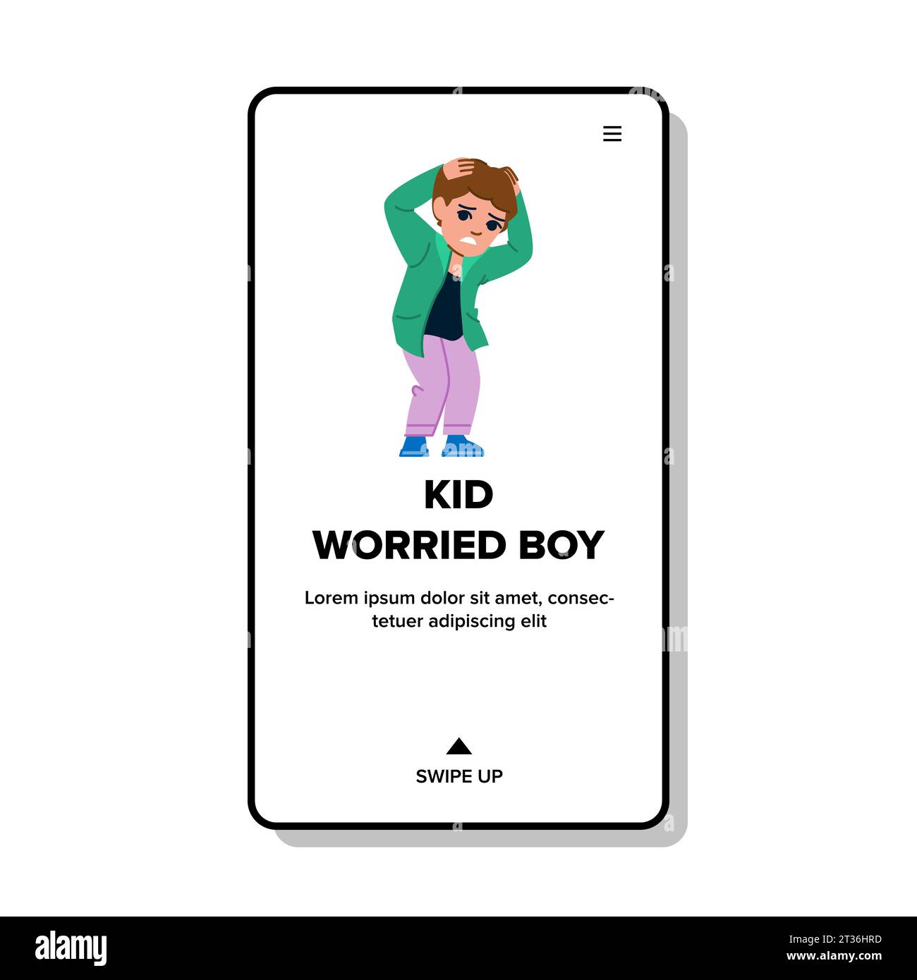 Student worried illustration Cut Out Stock Images & Pictures - Alamy