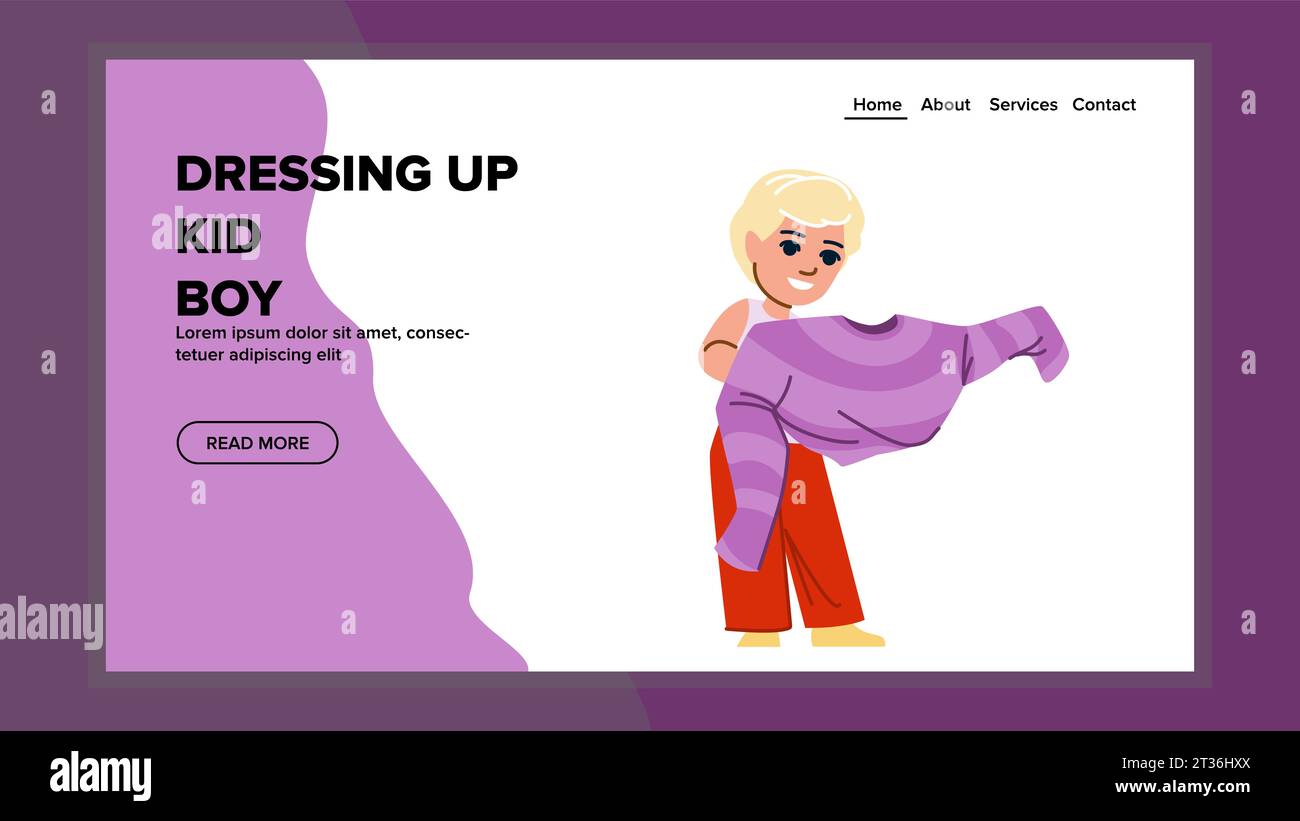 Boy dressing up Stock Vector Images - Alamy