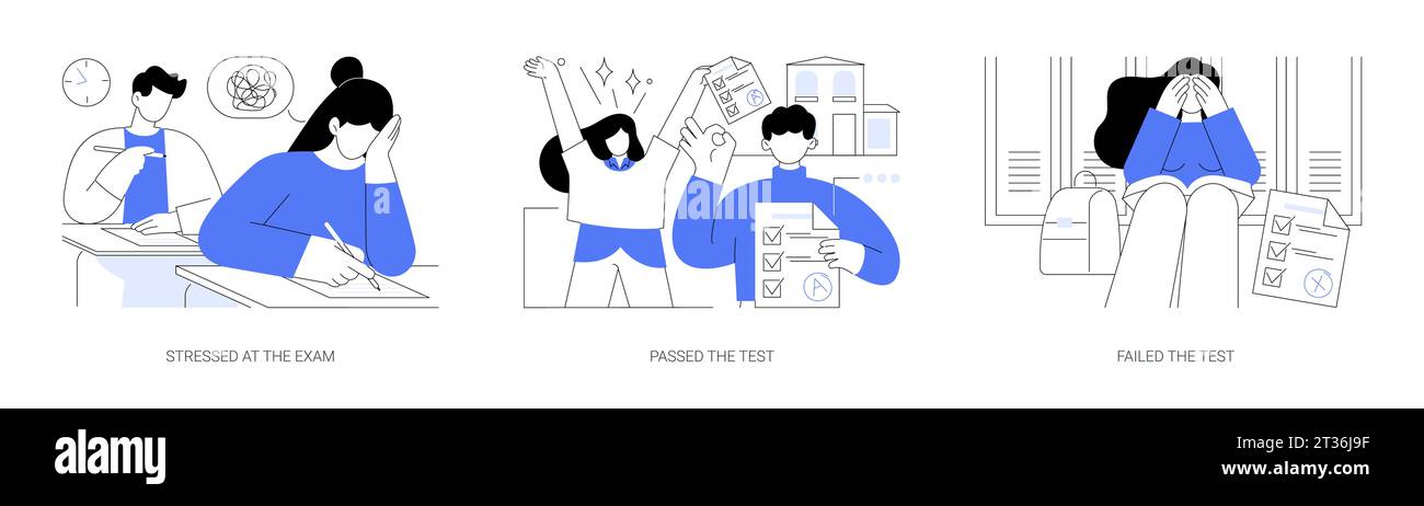 Exams isolated cartoon vector illustrations se Stock Vector Image & Art ...