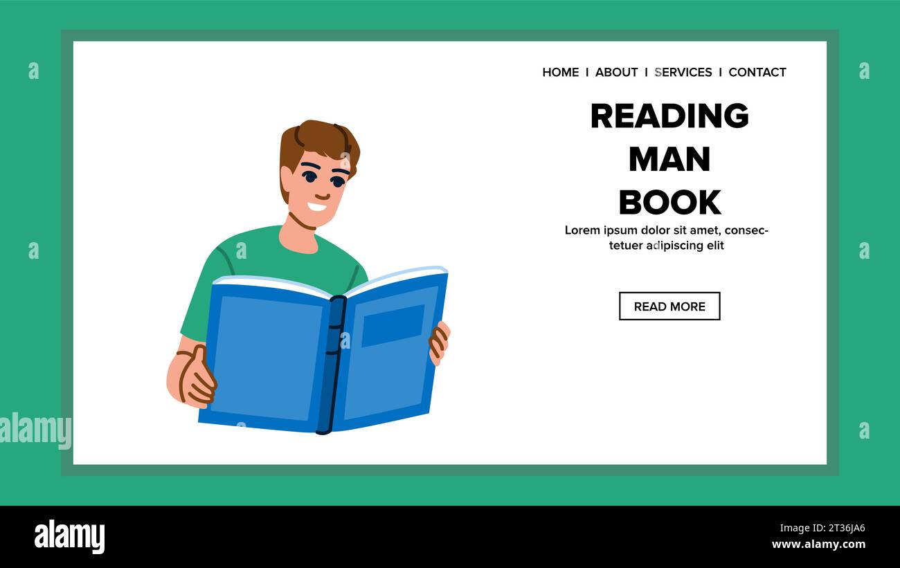 read reading man book vector Stock Vector Image & Art - Alamy