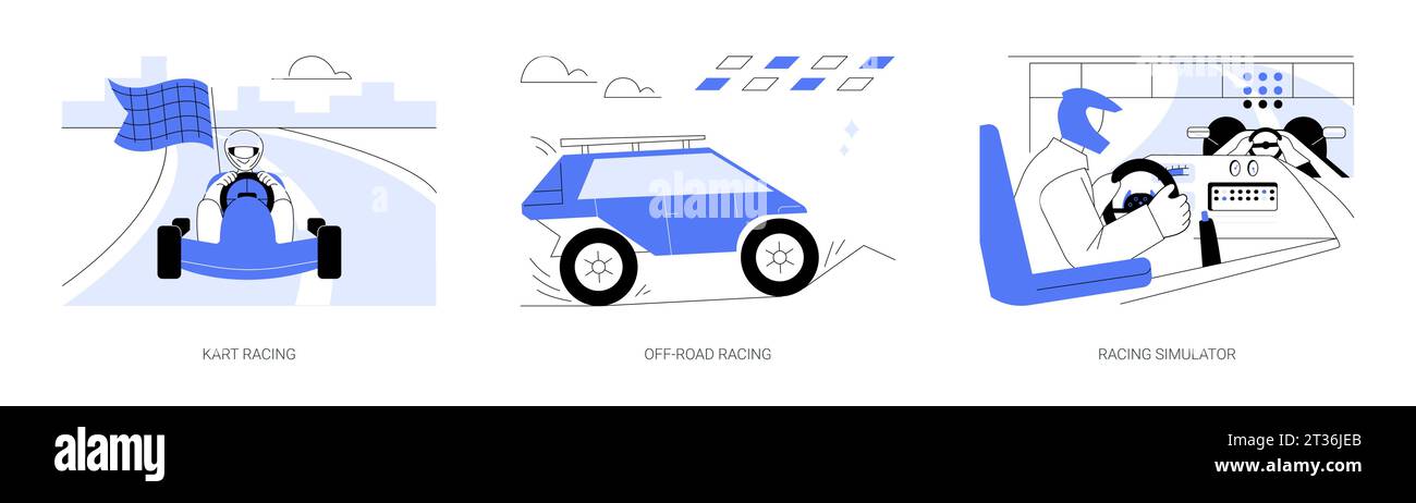 Motorsport hobby abstract concept vector illustrations Stock Vector ...