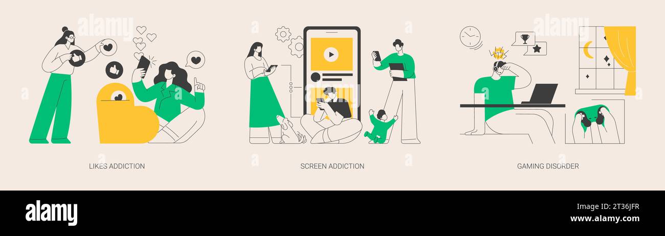 Digital overload abstract concept vector illustrations Stock Vector ...