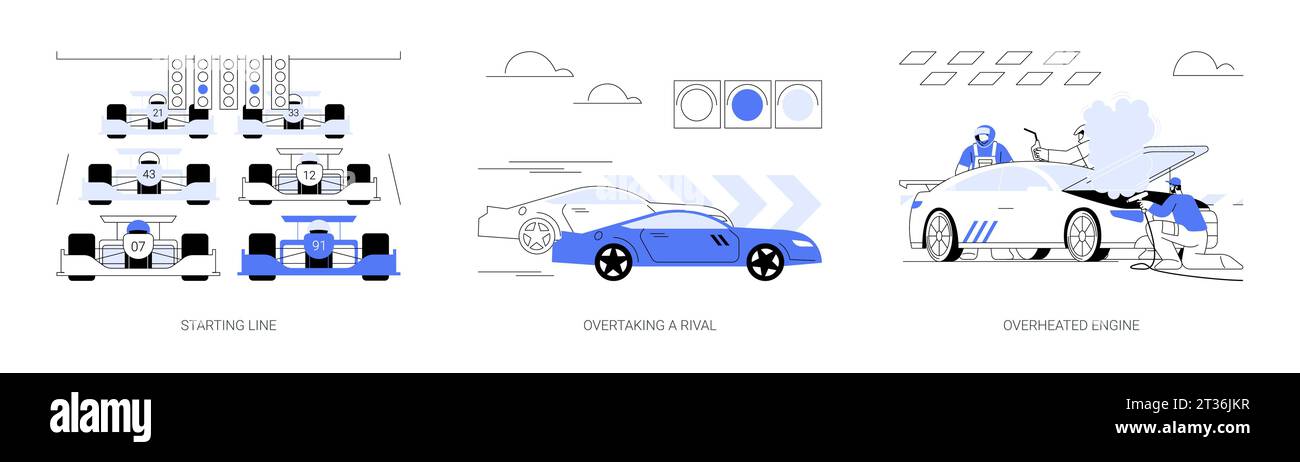 Car race abstract concept vector illustrations Stock Vector Image & Art ...