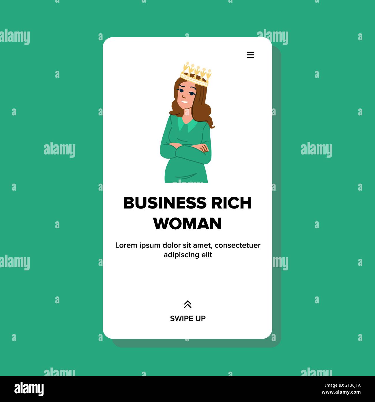girl business rich woman vector Stock Vector Image & Art - Alamy