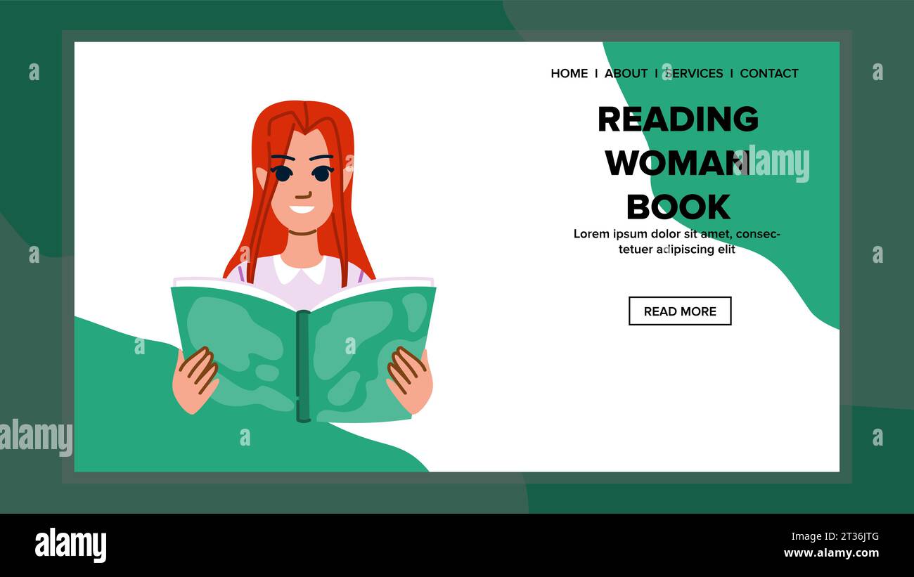 female reading woman book vector Stock Vector Image & Art - Alamy