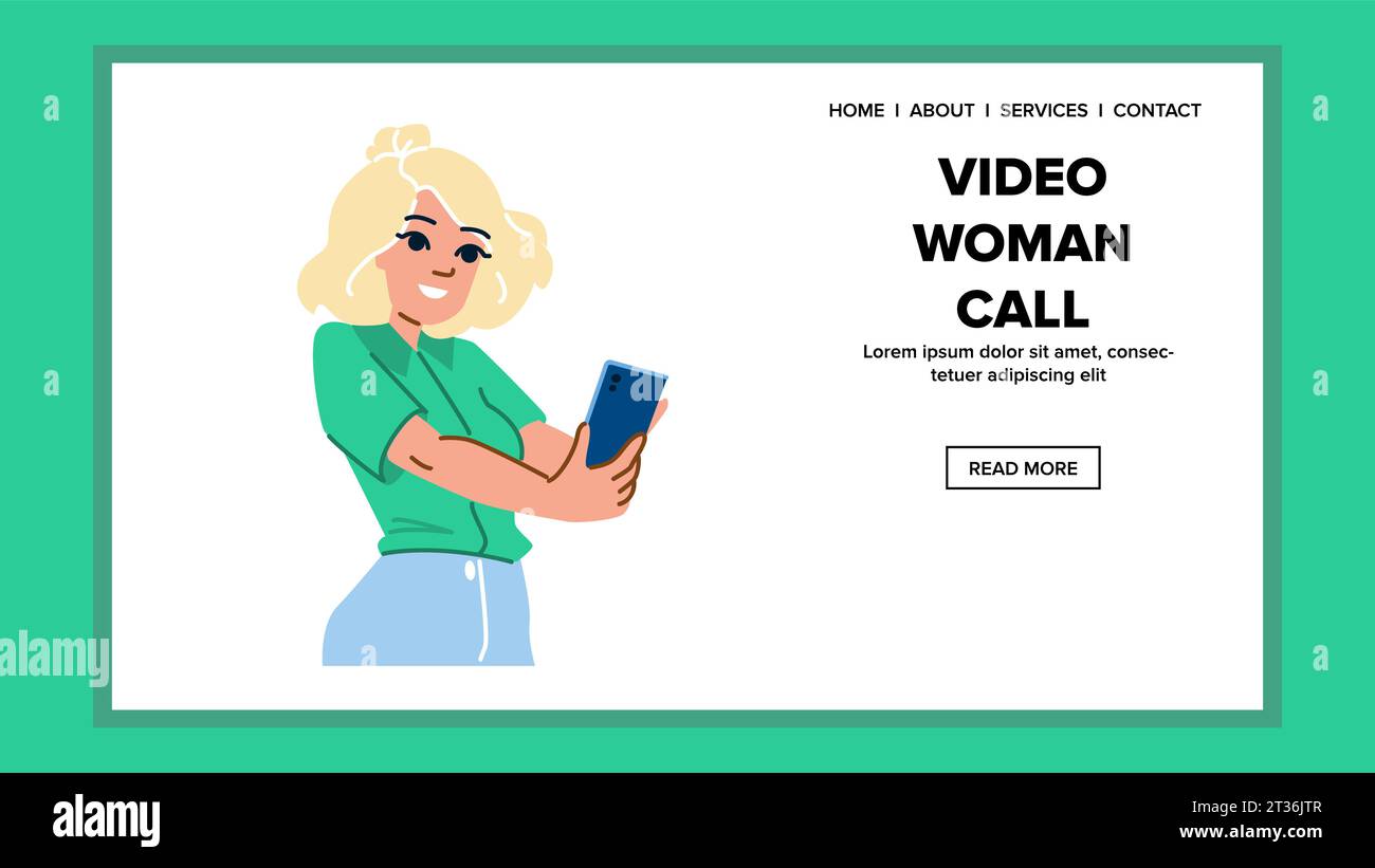 web video woman call vector Stock Vector Image & Art - Alamy