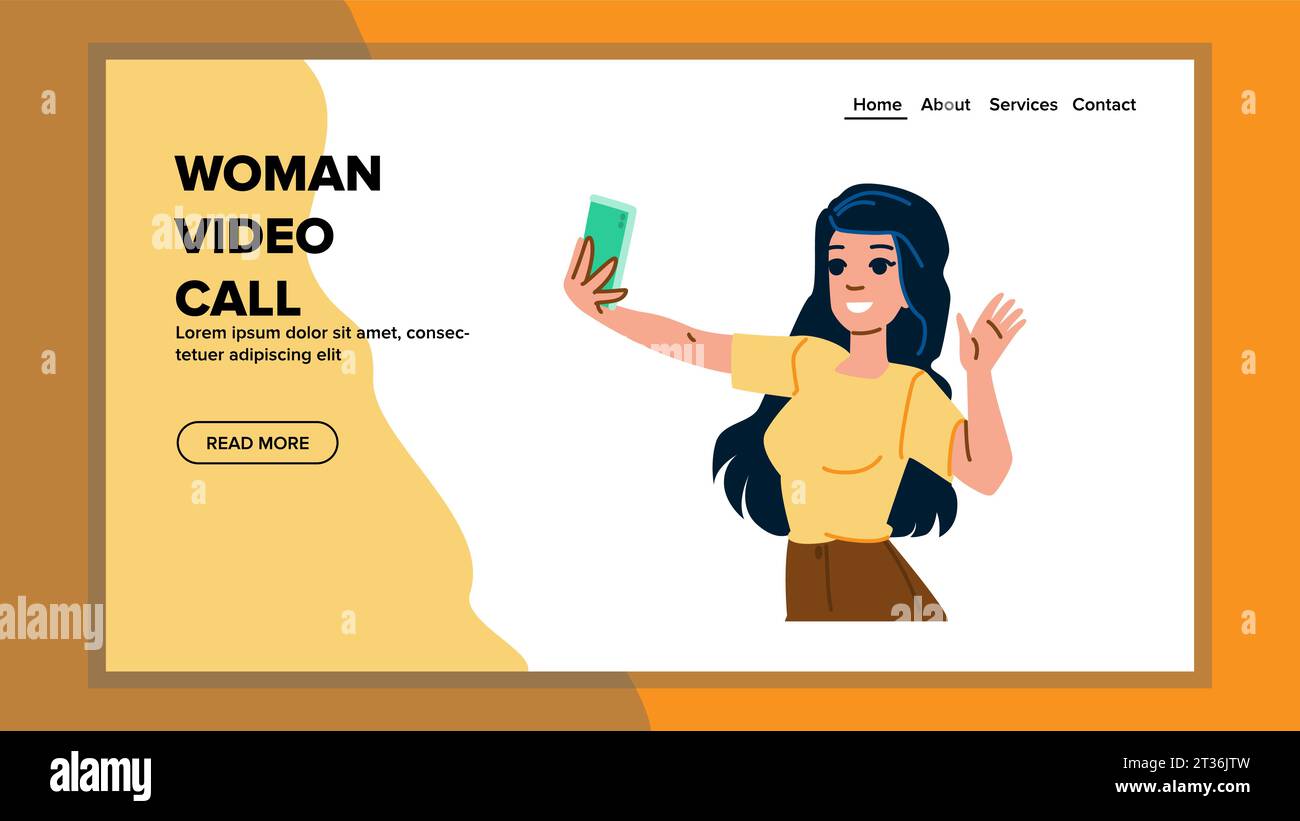 internet woman video call vector Stock Vector Image & Art - Alamy