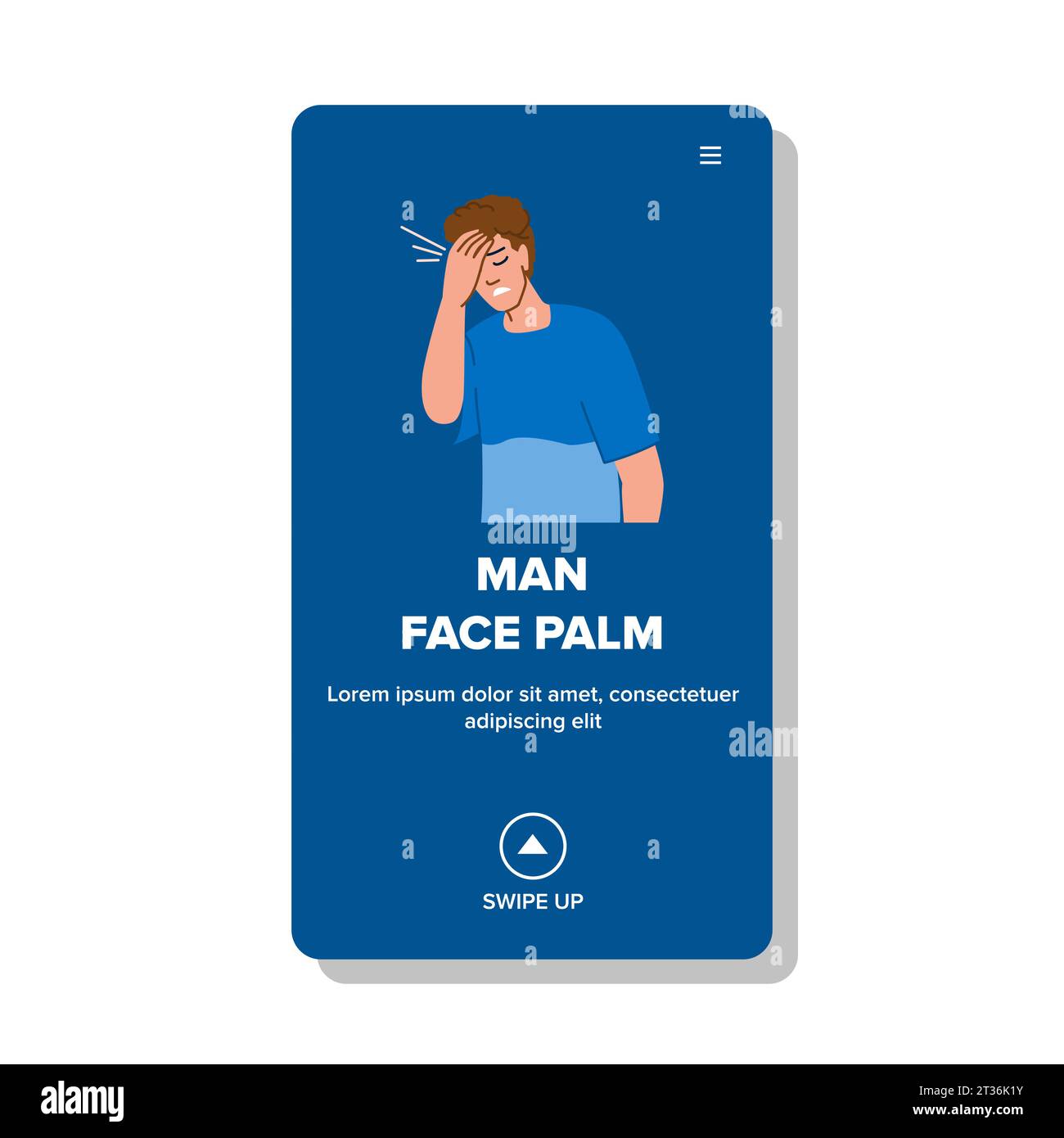 flat man face palm vector Stock Vector Image & Art - Alamy