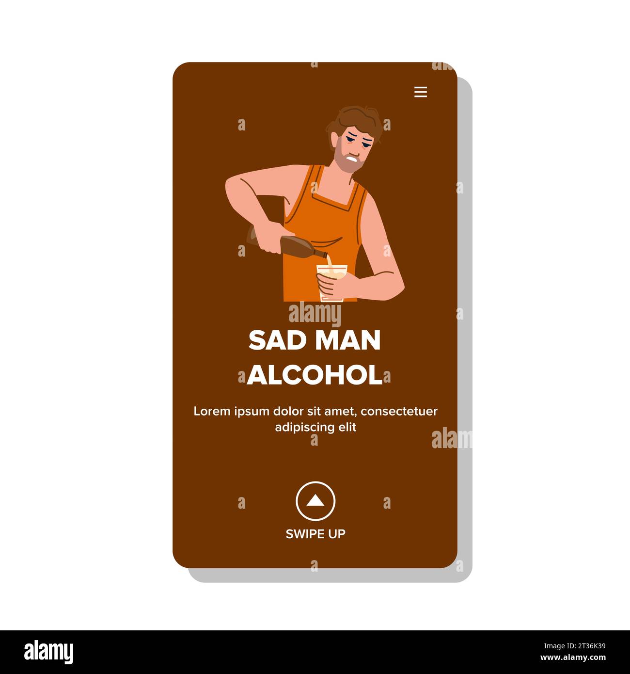 Depressed young man drinking alcohol Cut Out Stock Images & Pictures ...