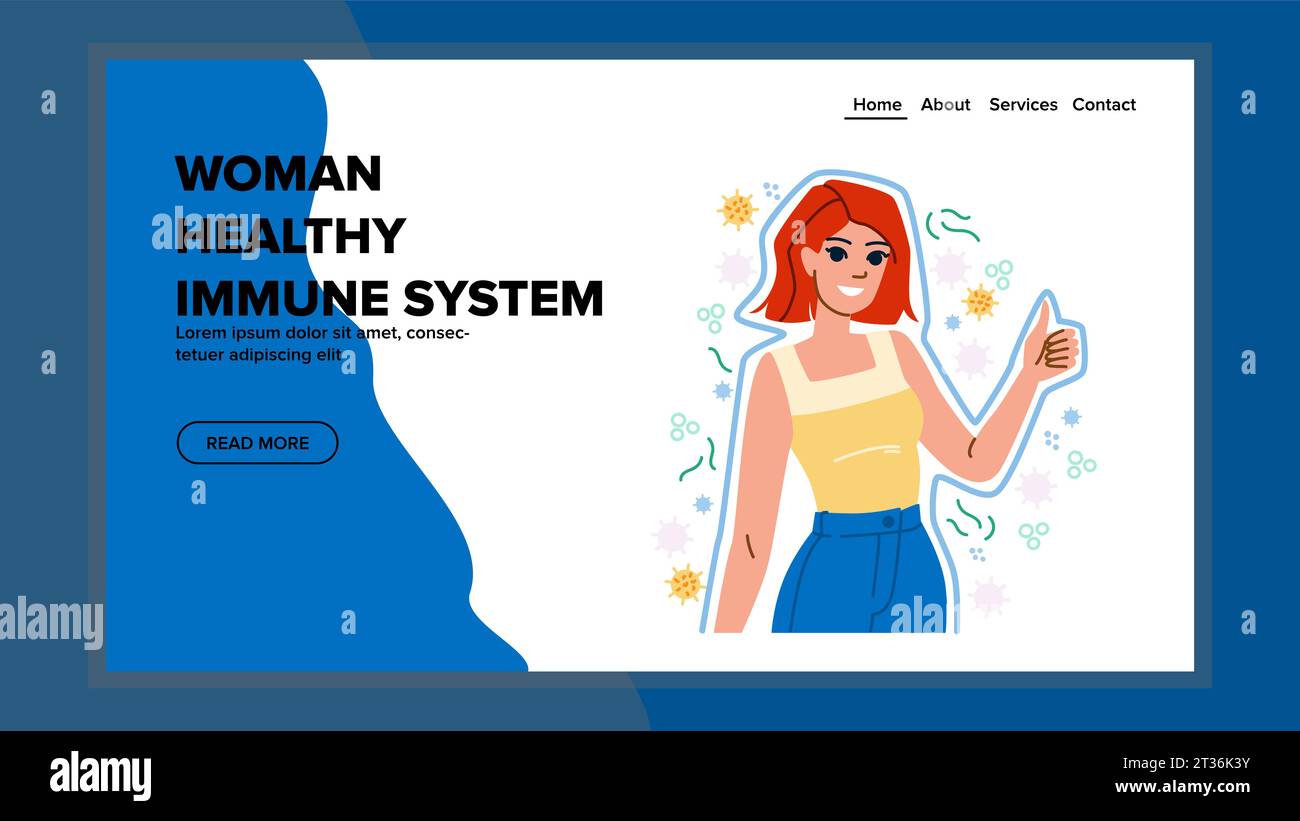 Woman strong immune system Stock Vector Images - Alamy