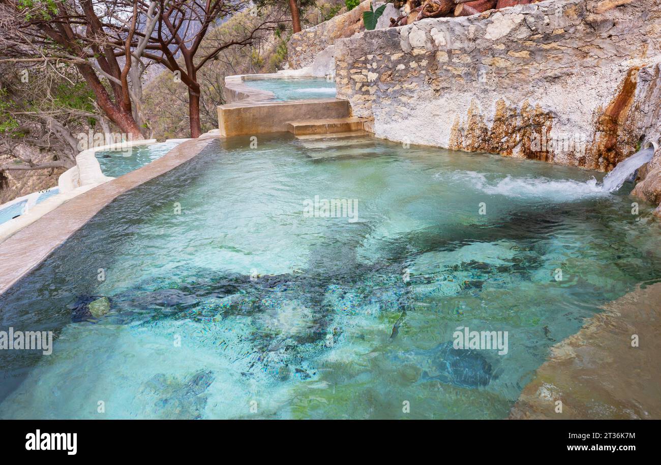 Unusual thermal pools Las Grutas De Tolantongo in Mexico Stock Photo - Alamy