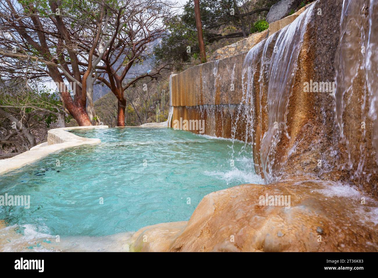 Unusual thermal pools Las Grutas De Tolantongo in Mexico Stock Photo ...
