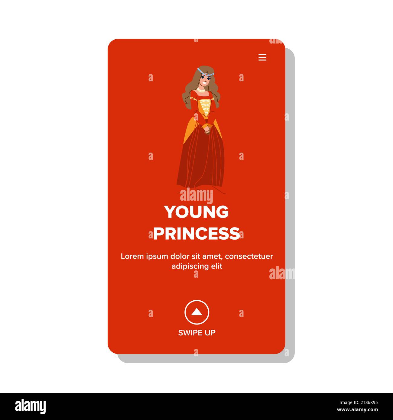 flat young princess vector Stock Vector Image & Art - Alamy