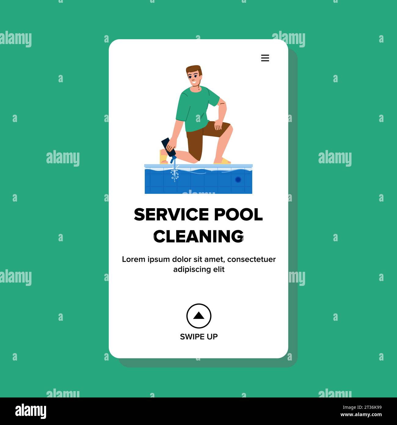Pool cleaning robot Stock Vector Images - Alamy