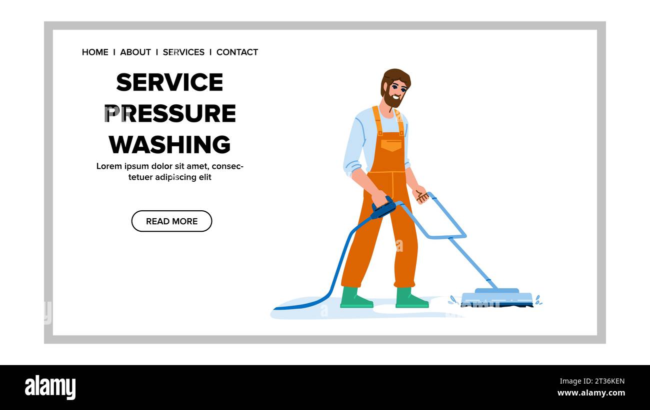 Man power washing Stock Vector Images - Alamy