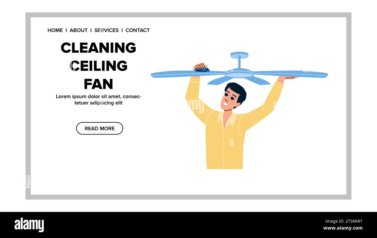 flat cleaning ceiling fan vector Stock Vector Image & Art - Alamy