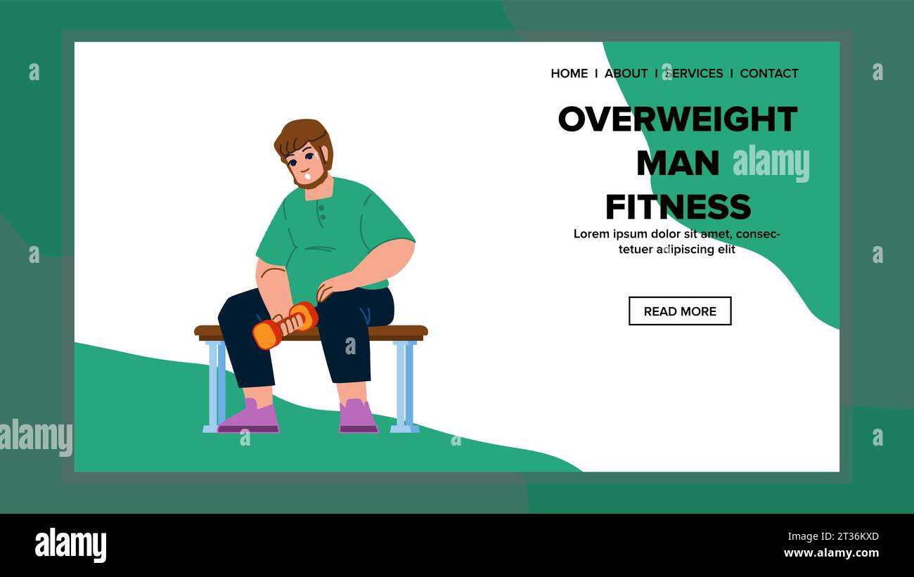 web overweight man fitness vector Stock Vector Image & Art - Alamy