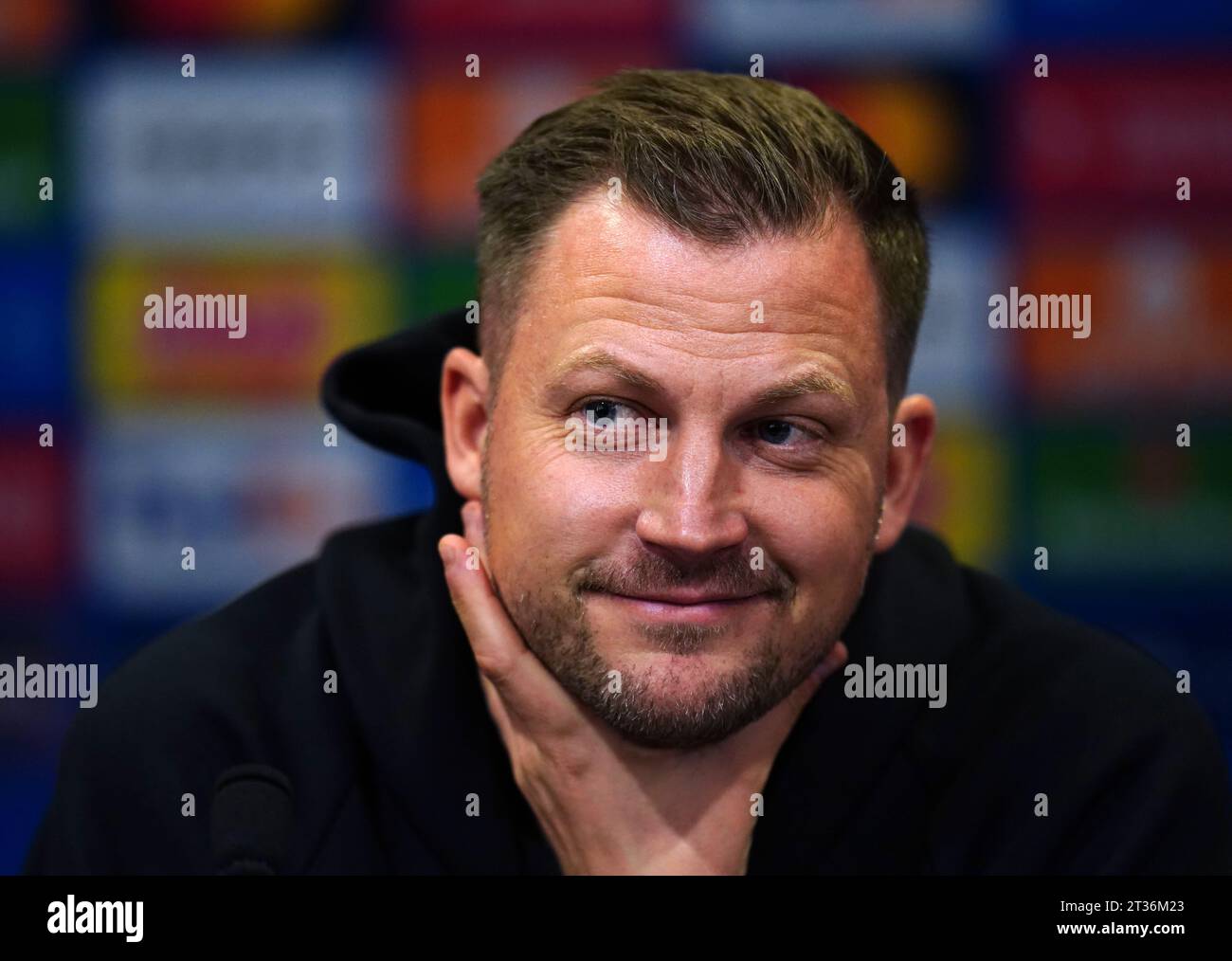 FC Copenahgen manager Jacob Neestrup during a press conference at Old ...