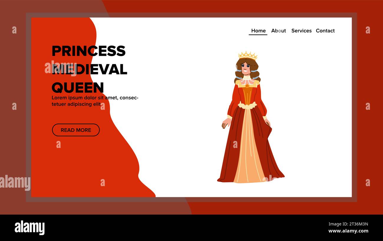 fantasy princess medieval queen vector Stock Vector Image & Art - Alamy