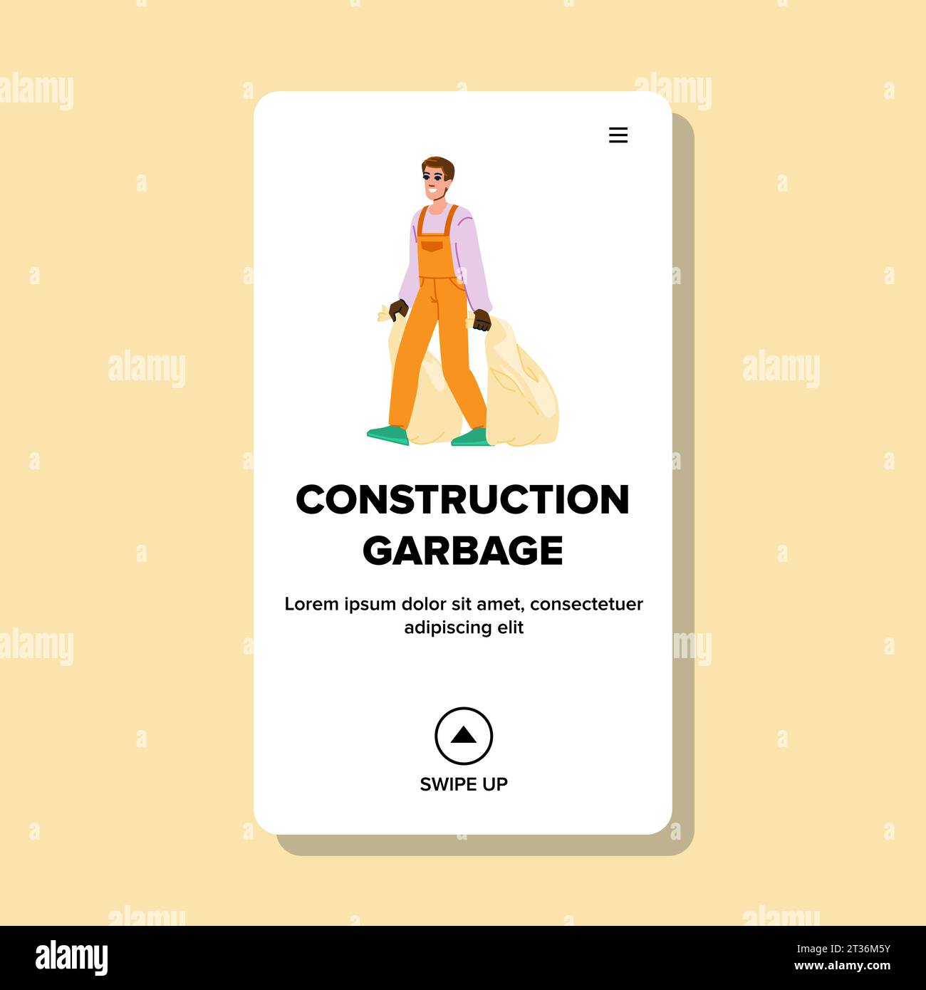 trash construction garbage vector Stock Vector Image & Art - Alamy