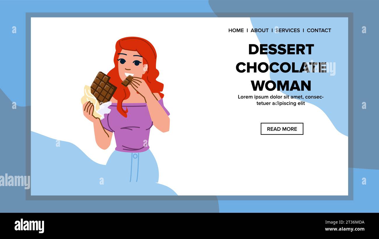 web dessert chocolate woman vector Stock Vector Image & Art - Alamy