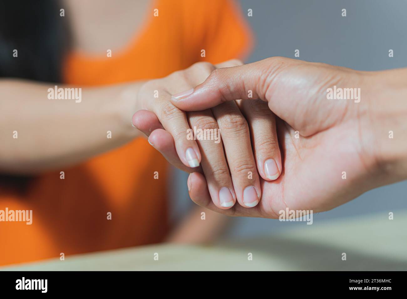 Depressed woman suffering help hi-res stock photography and images - Alamy