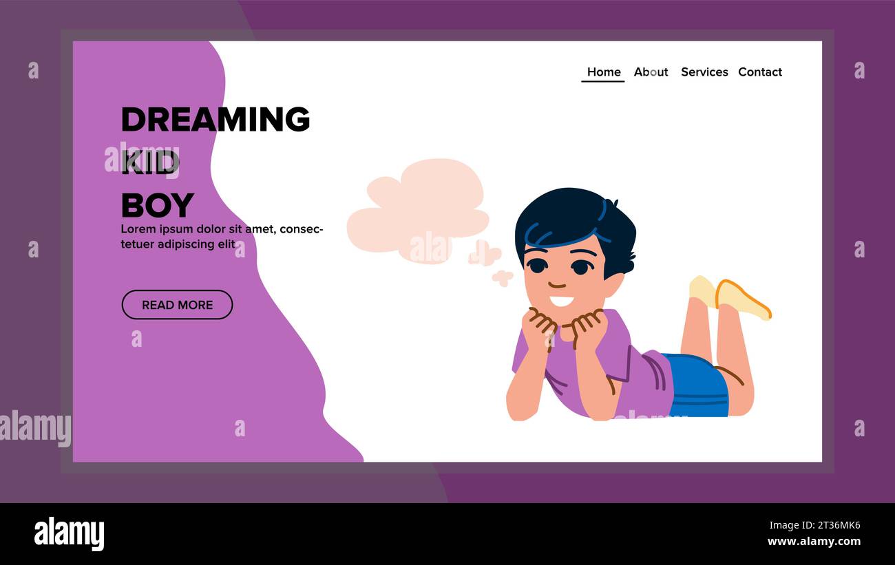 dream dreaming kid boy vector Stock Vector Image & Art - Alamy