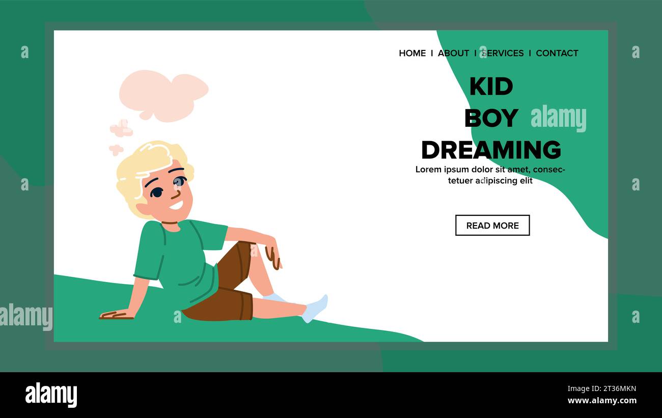 web kid boy dreaming vector Stock Vector Image & Art - Alamy
