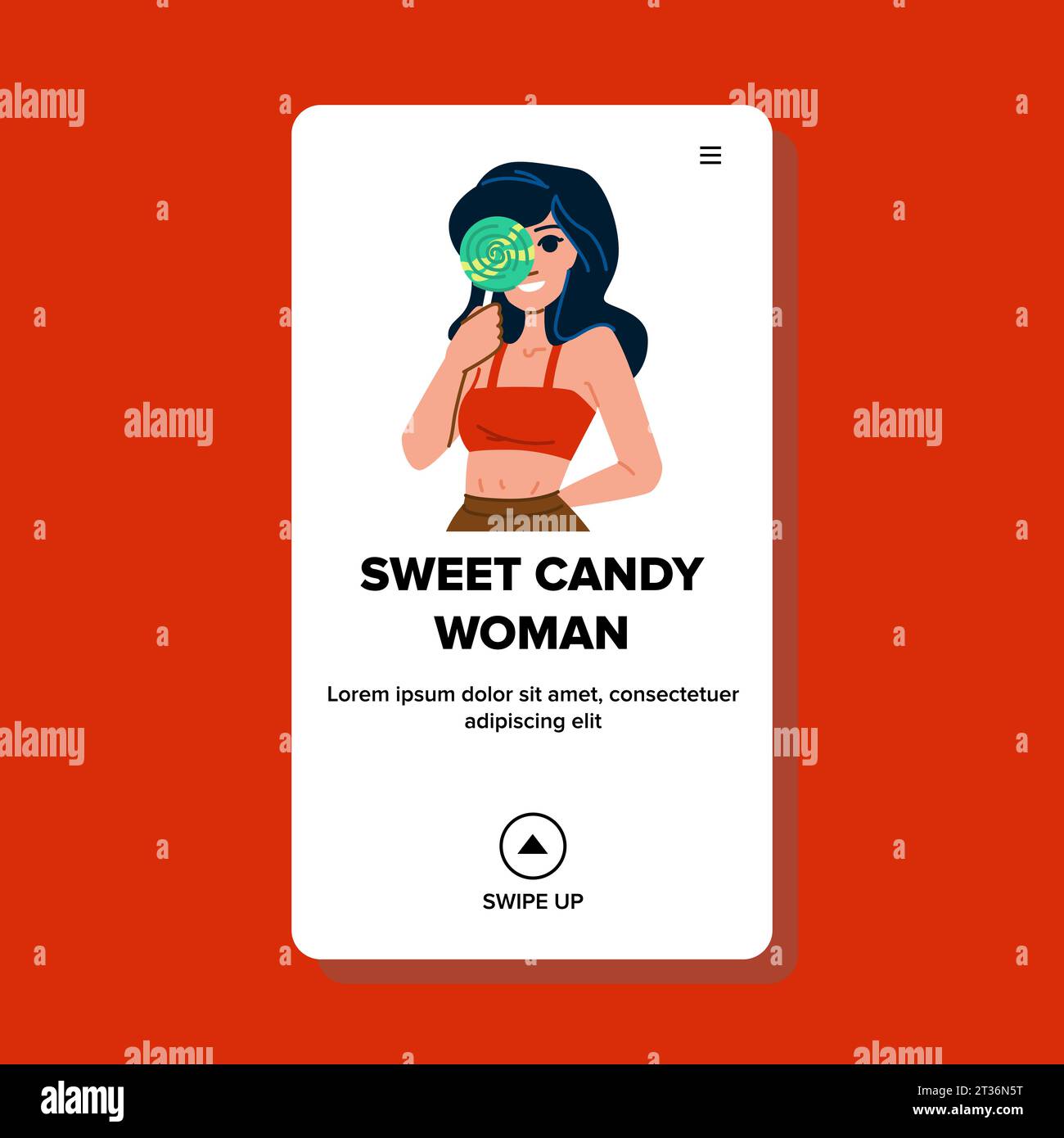 chocolate sweet candy woman vector Stock Vector Image & Art - Alamy