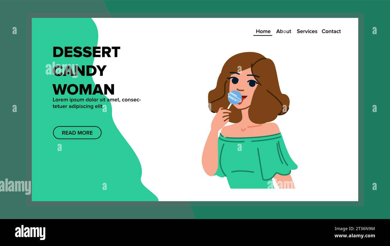 delicious dessert candy woman vector Stock Vector Image & Art - Alamy