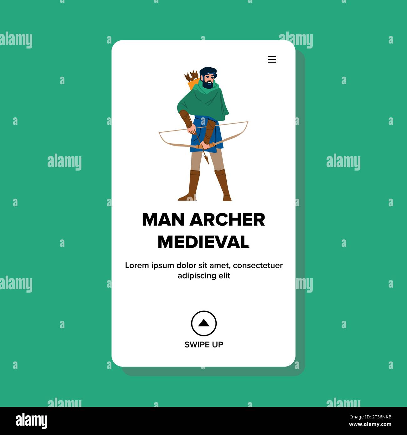 man archer medieval vector Stock Vector Image & Art - Alamy