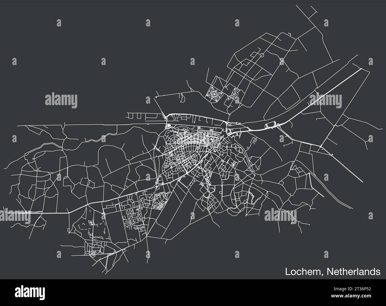 Street roads map of LOCHEM, NETHERLANDS Stock Vector Image & Art - Alamy