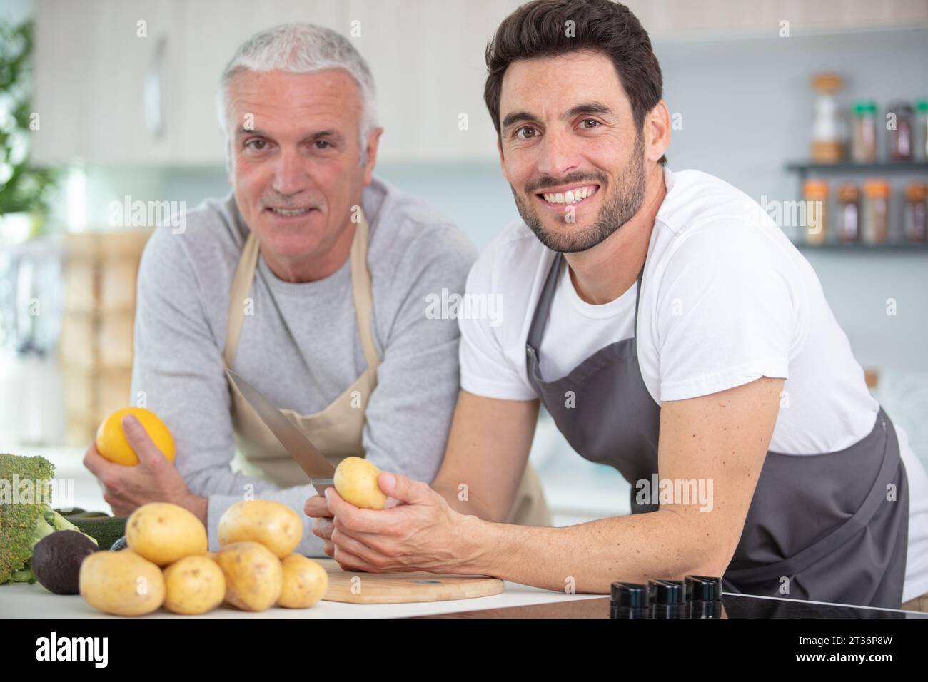 Middle age son hi-res stock photography and images - Alamy