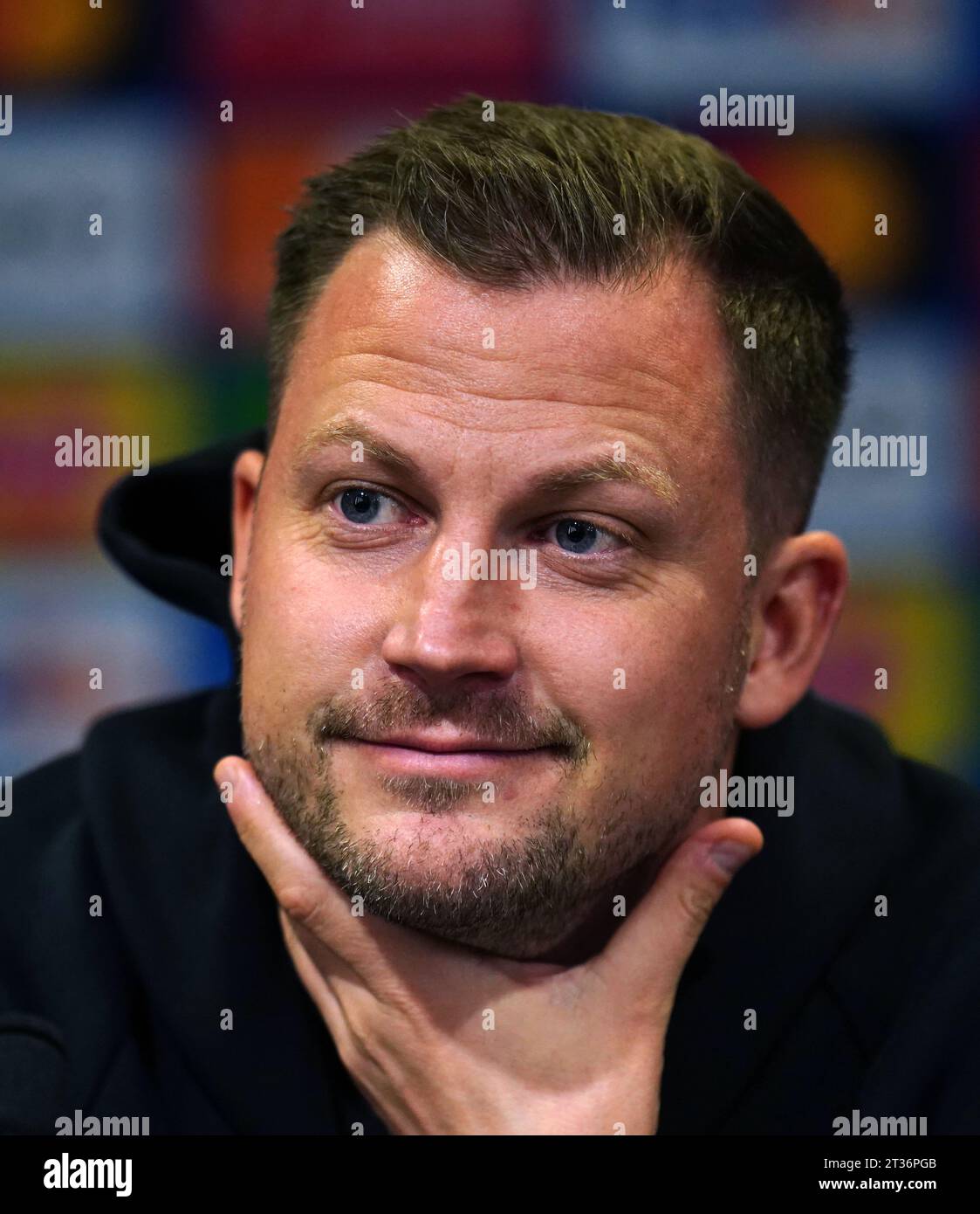 FC Copenahgen manager Jacob Neestrup during a press conference at Old ...