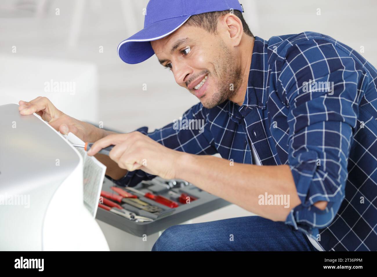 Technician man repairing photocopy hi-res stock photography and images ...