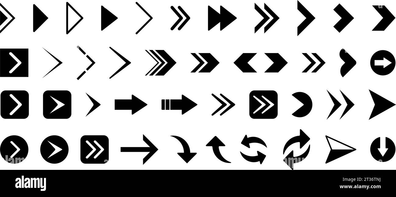 Arrow Icon Set Collection Of Arrow Design Element Vector Illustration Stock Vector Image And Art
