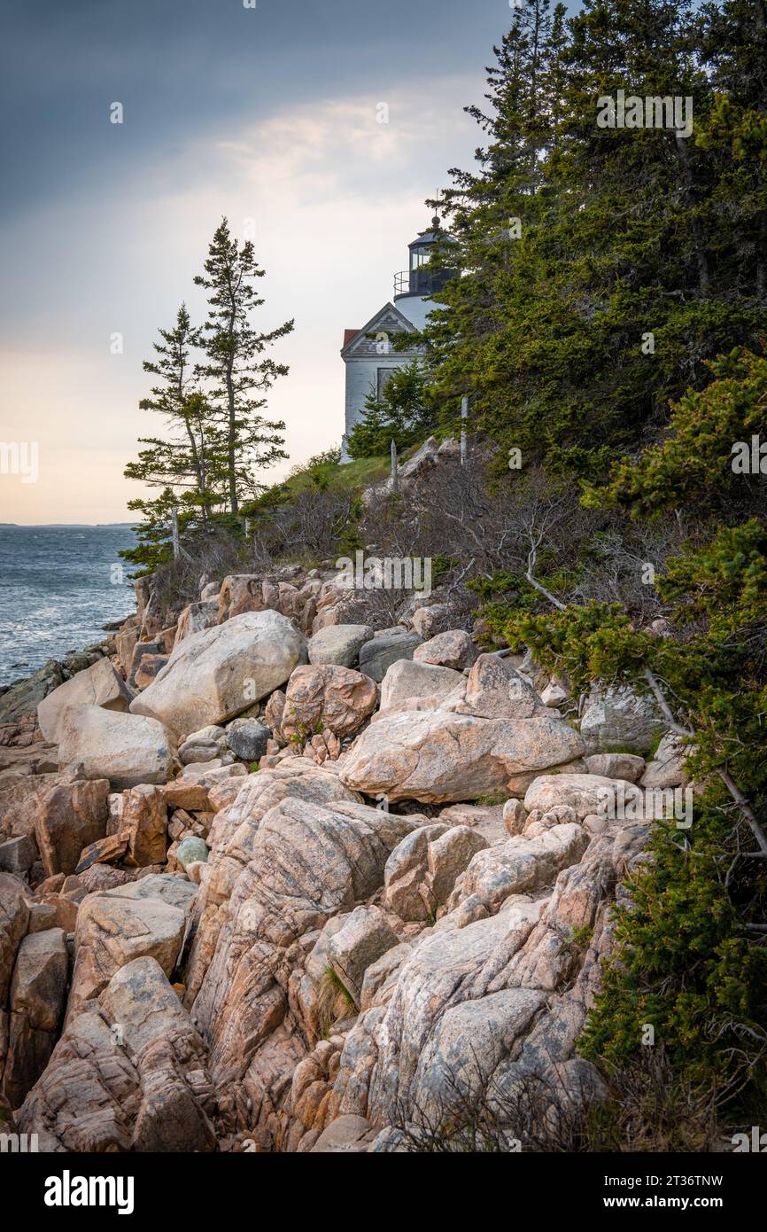 The Bass Harbor Head Lighthouse located in Acadia National Park in ...