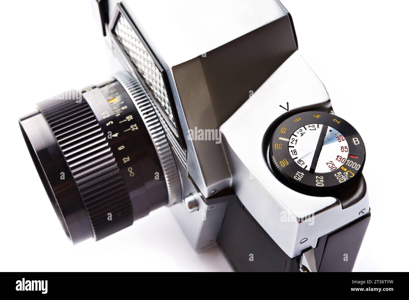 Shutter speed and sensitivity dial old vintage film 35 mm photo camera ...