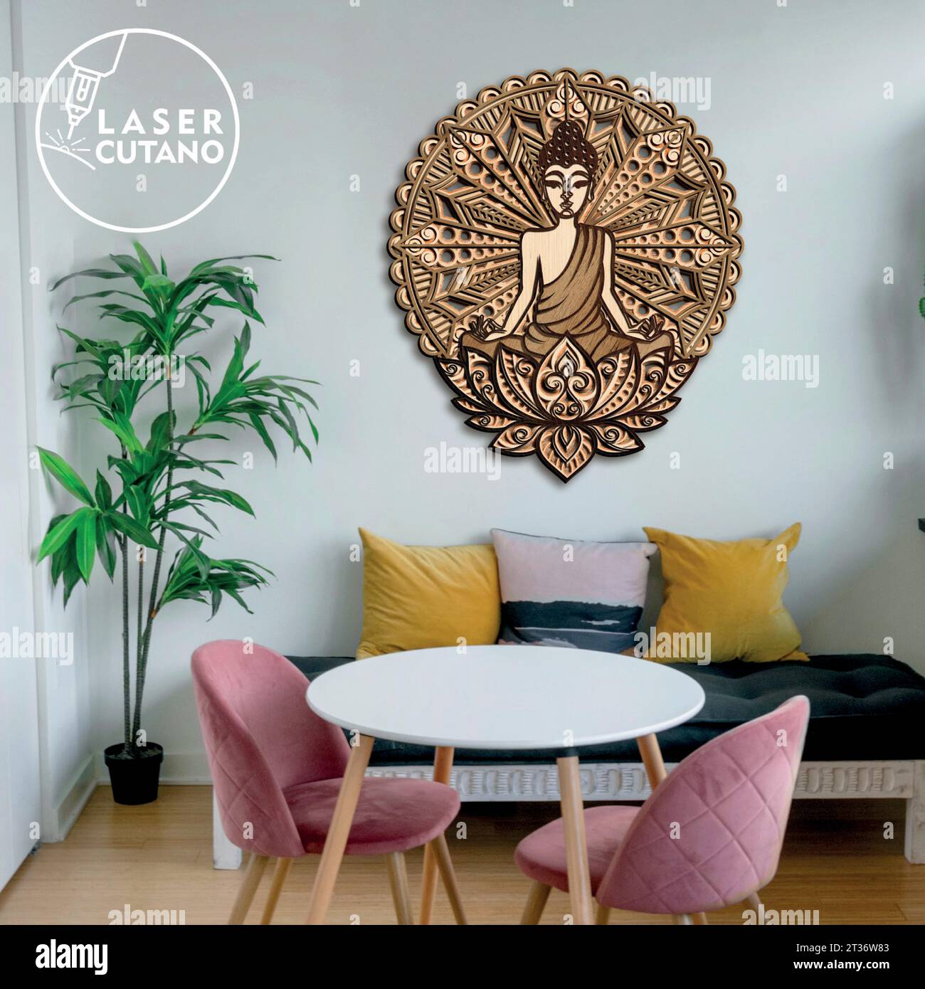 A layered Buddha mandala wall art design is a striking and spiritually ...